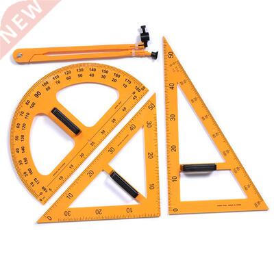 Multifunction Teaching Ruler Set Triangle Compasses Protract