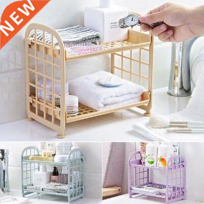 Cute 2 Layer Cosmetics Rack Assembly Storage Rack Solid