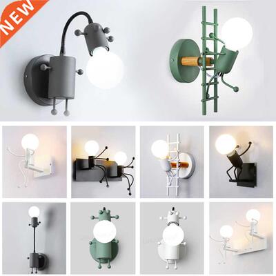 Nodc LED Wall Lamp Amercan ndustral Style ron Lghts Cr