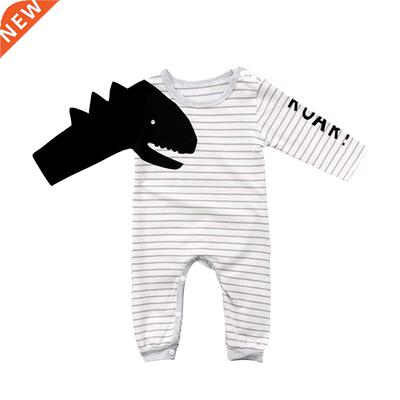 Citgeett Spring Newborn Baby Boy Girl Dinosaur Romper Long S