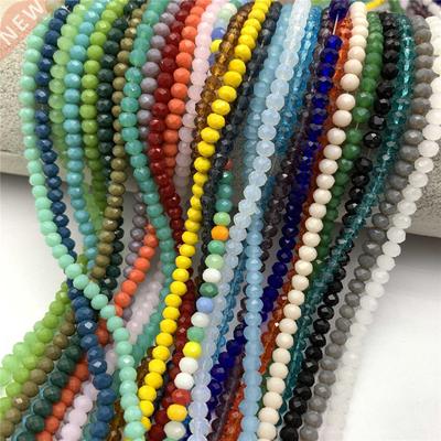 2xmm/x4mm/4x6mm Crystal Rondel Beads Faceted Glass Beads F