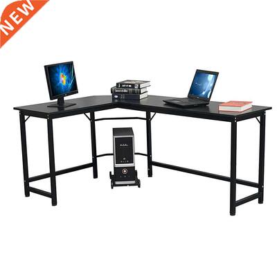 L-Shaped Desktop Computer Desk Black