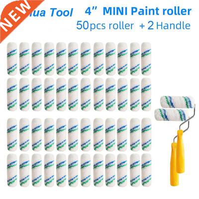 52pcs/set 4inch Paint roller brush 50PCS and 2handle Mini Ro