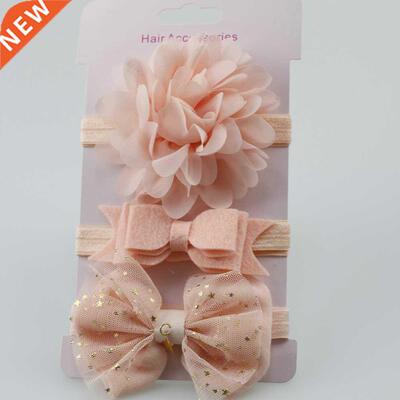 3Pcs Baby Elastic flower headband Headbands Hair Girls Bebe