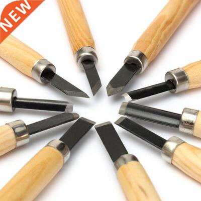 10pcs/ Set Handle Carving Mini Chisels Kit Handy Cutting Bur