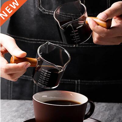 70/75ml Heat-resisting Glass Espresso Measuring Cup Double M
