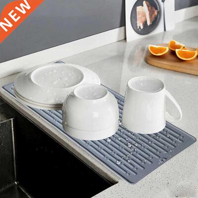 Silicone Square Dish Drying Mat Heat Resistant Draining Tabl