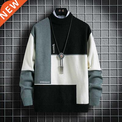 Onnestun Sweater Men New Winter High quality Stitching desi