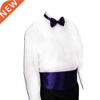 man Solid Wide Silk Satin Elastic Belly band Tuxedo Cummerbu