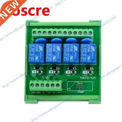 4 channels 24V 10A DIN rail mount Relay Module driver board
