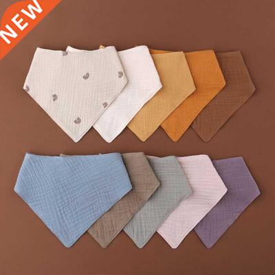 Baby nfant Cotton Bb Newborn Sold Color Trangle Scarf Fe