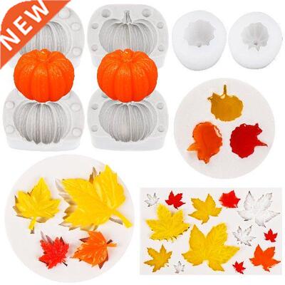 7Pcs 3D Pupkin aple Leaves Fondant old Fall Thanksgiving