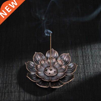 Bronze Lotus Incense Plate Stick Holder Stick Sandalwood