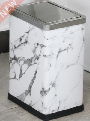 Bathroom Stainless Steel Trash Can Cover Toilet Kitchen