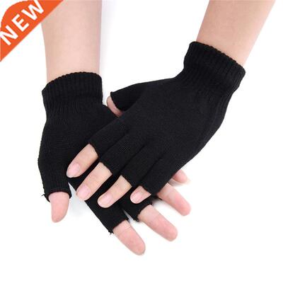 1pir Women Men Fingerless Gloves Mitten Knitted utumn Wint