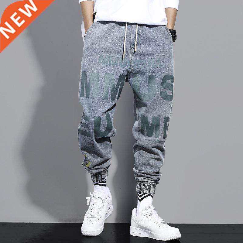Cargo Pants Jeans Men	s Ankle Banded Pants Loose Moto