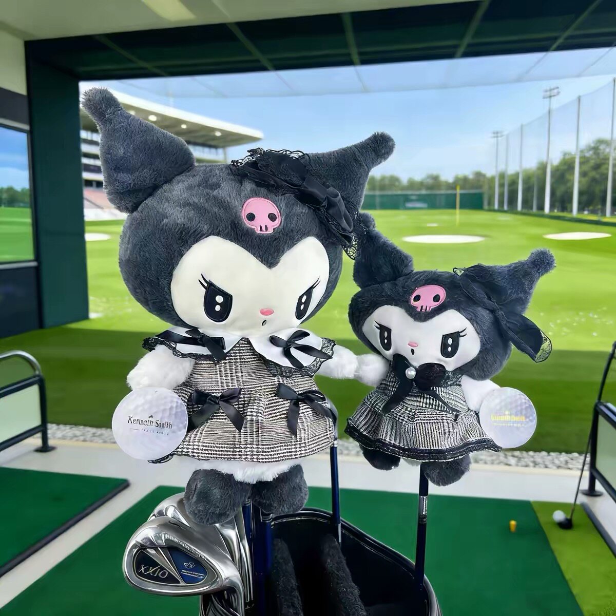 卡通库洛米可爱毛绒高尔夫一三五号木杆套小恶魔球杆套卡通杆头套