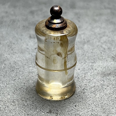 藏区老水晶舍利瓶天然水晶舍利瓶吊坠透明嘎乌盒朱砂骨灰项链坠