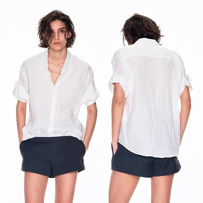 【送运费险】手工卷袖老钱风衬衫