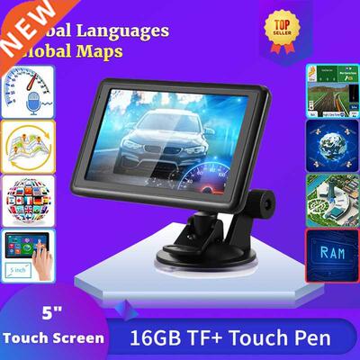 NEW 5 Inch HD FM Car GPS Navigation Latest Europe Map Sat Na