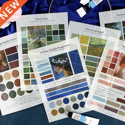Mr.paper 6 Designs 1pc/pack Color of Oil Painting Works De
