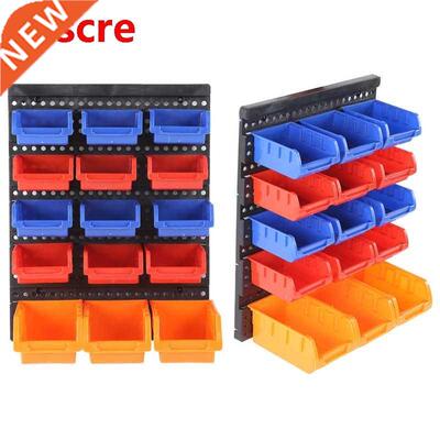 30Pcs Wall Mounted Storage Bins Set Garage Workshop Tools Ho
