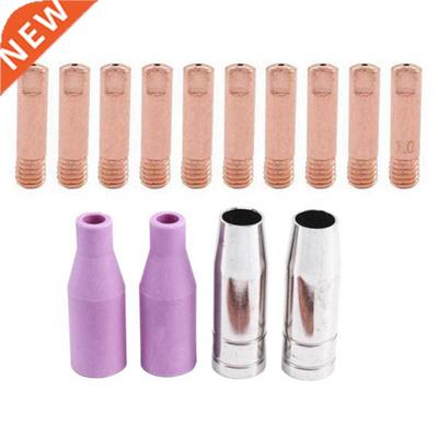 14Pcs AK15 Mig Welding Torch Cap Tip Contact MB15 Ceramic Ac