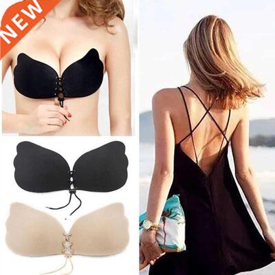Silicone Self Aesive Push-Up Bra Backless Strapless Drawst
