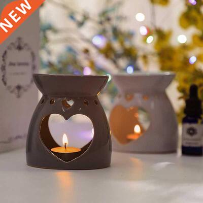 Heart Shape Ceramic Oil Burner Wax Melt Burner Tea Light Ar