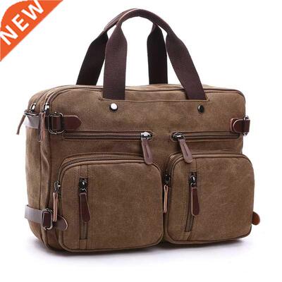 Vintage Men Bag Leather Briefcase Travel Suitcase Messenger