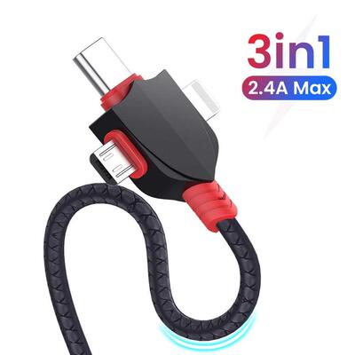 in 1 USB Charging Cable for iPhone 1 12 11 Pro 6 7 8 XS M