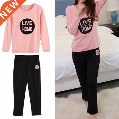 Pajamas Sets Spring Autumn Carton Women Long Sleeve Sleepwea