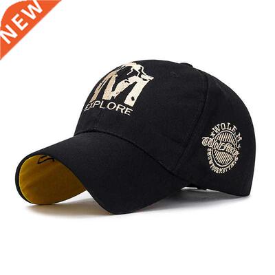 Korean New Embroidered Wolf Baseball Cap Spring Casual Men's