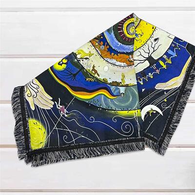 Altar Tarot Cloth Triple Goddess Moon Phases Astrology