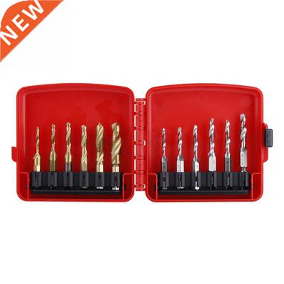 12pcs M3-M10 Hex Shank Titanium Plated HSS Screw Thread Metr
