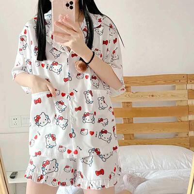 Japanese style Women's Pajamas Cotton Spwe Suit Home Cl