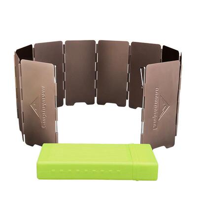 10Plates Camping Gas Stove Burner Wind Shield Screen Aluminu