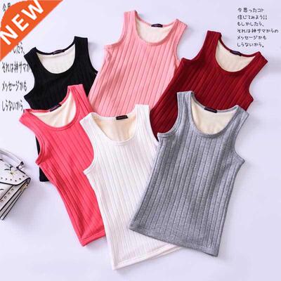 Women Winter Thermal Underwear Warm Thick Tank Top Velvet F