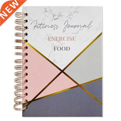 A5 Coil Notebook Binder Fitness Plan Hard Leather Gift Notep