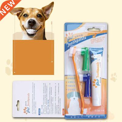 Pet Toothpaste Set Pet Soft Toothbrush Dog Oral Care Cats Do