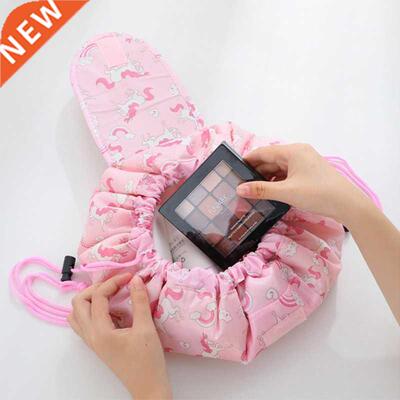Women Drawstring Cosmetic Bag Travel Storage Makeup Bag Orga