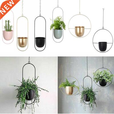 10 Type Metal Hanging Flower Pot Nordic Chain Hanging Plante