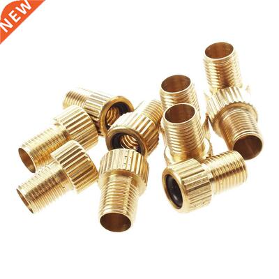 10Pcs Brass Presta to Schrader Adaptor Valve Bicycle Bike P