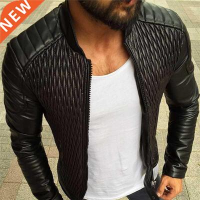 Fashion men leather jacket Spring autumn Casual PU coat mens