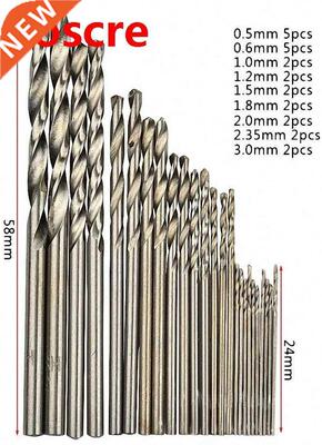 25 Pcs Hss Micro Twist Drill Bit Set 0.5mm~3mm High Speed St