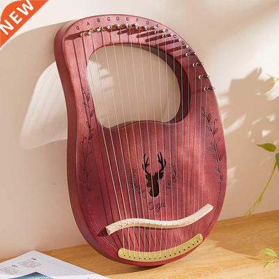 Lyre Harp 16 Strng Mahogany Body Bone Nut wth Tunng
