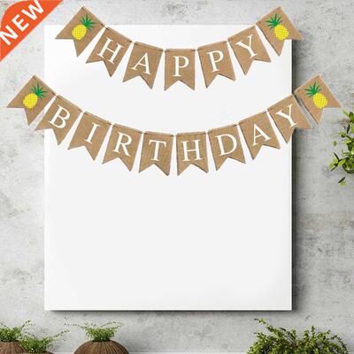 Pineapple Bunting Banner Burlap Hanging Garland Decoration