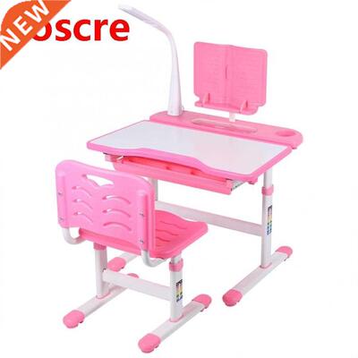 Pink Ergonomic Adjustable Children's Desk and Chair Set + Re