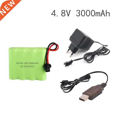 SM Plug 4.8v 3000mah NiMH Battery + Charger For Rc toys Car