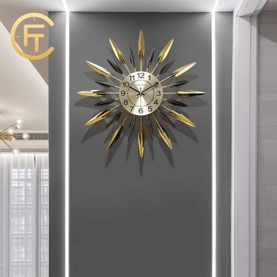 胖匠北欧轻奢客厅挂钟家用创意y装饰钟表时尚简约现代挂表时钟静